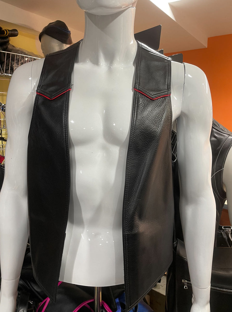 Piping Vest – FMLeatherDesign